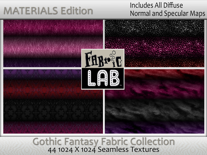 Second Life Marketplace - Fabric Lab ME Gothic Fantasy Fabric Texture ...