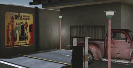 Second Life Marketplace - LOP Backdrop Gas Station (box)