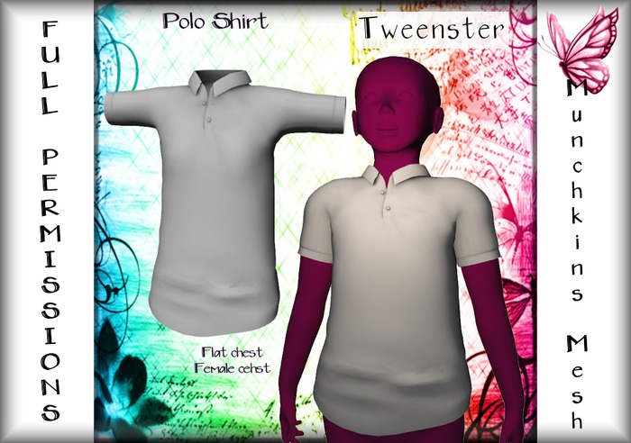 Second Life Marketplace - {M} [Full Perm Mesh] - Polo Shirt [Tweenster]