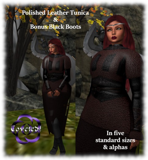 Second Life Marketplace - Polished Leather Shield Maiden in 5 SS