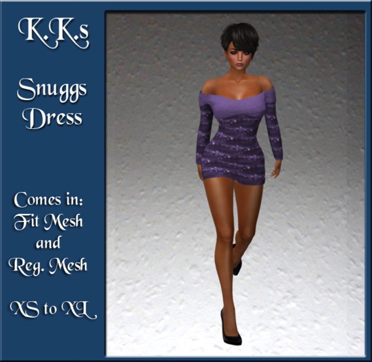 Second Life Marketplace - KK's Snuggs Dress - Purple