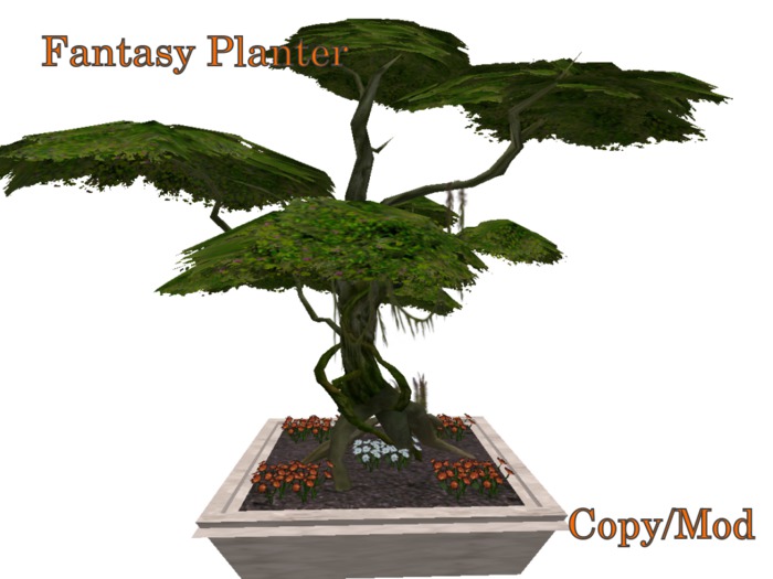 Second Life Marketplace - LM Landscaping-Planter Fantasy Tree with Flowers