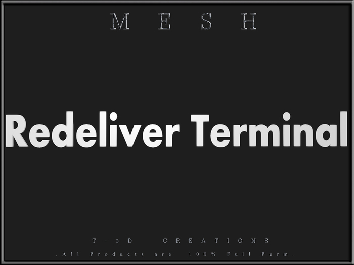 Second Life Marketplace - T-3D Creations [ Redeliver Terminal - A ...