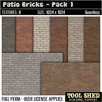 Second Life Marketplace - Tool Shed - Patio Bricks - Pack 1