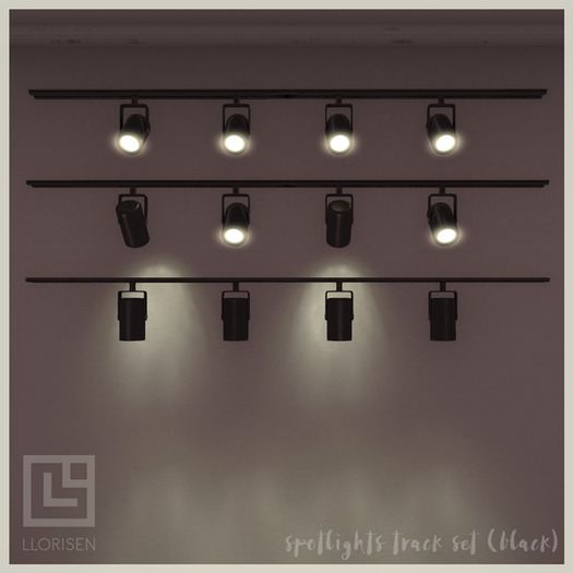 Second Life Marketplace - llorisen // spotlights tracks.set (black)