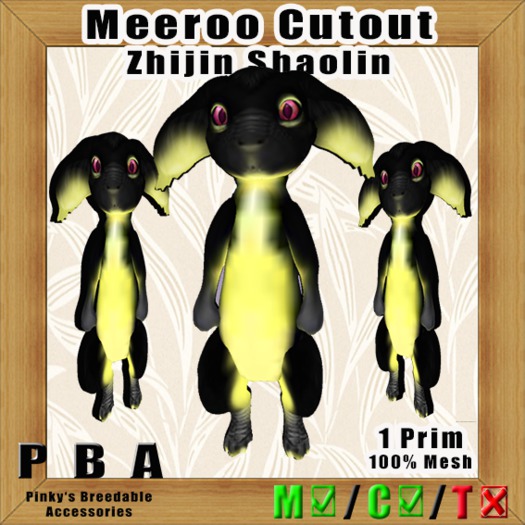Second Life Marketplace - Meeroo Cutout Zhijin Shaolin (Mesh)