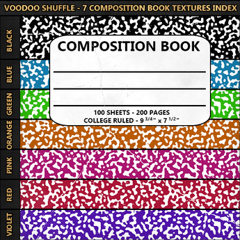 Second Life Marketplace - [VS] 7 Composition Book Textures