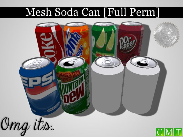 Second Life Marketplace - Mesh Soda Can