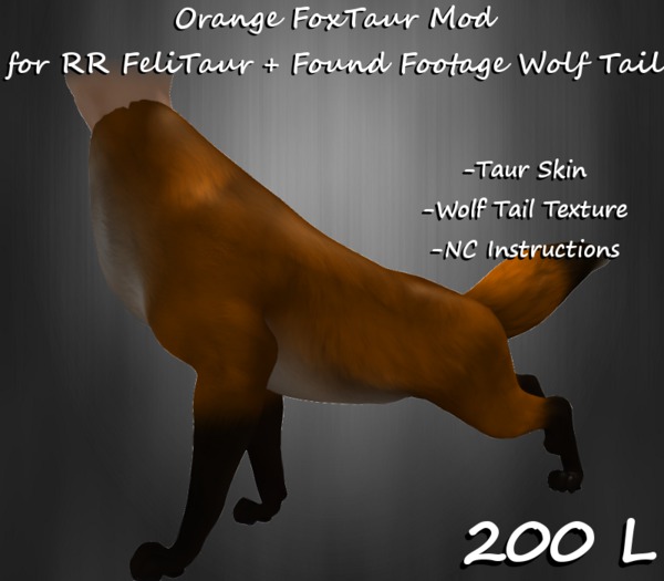Second Life Marketplace - Orange Foxtaur mod for RR Felitaur