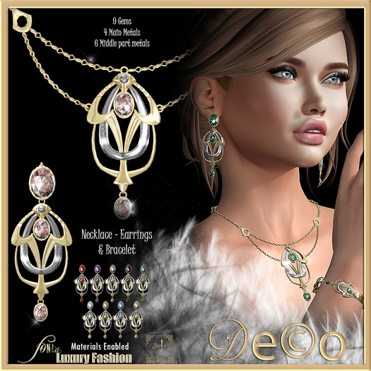 Second Life Marketplace - Son!a Deco Necklace and Earrings Set - All ...
