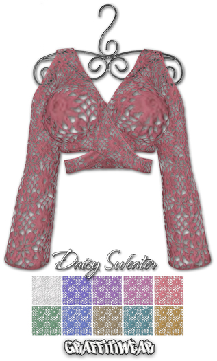 Second Life Marketplace - Graffitiwear Pastel Daisy Sweater