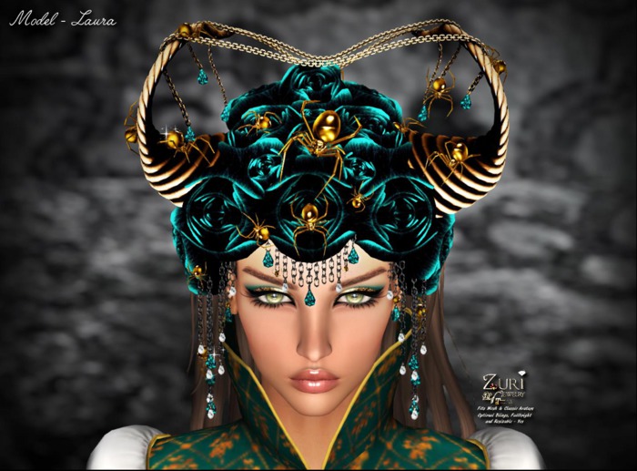 Second Life Marketplace - Zuri Rayna~ Lilith Spider Elite Head Dress ...