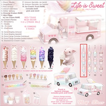 Second Life Marketplace - +Half-Deer+ Life is Sweet - Ice Cream ...