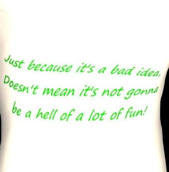 Second Life Marketplace - signature bad idea tank white