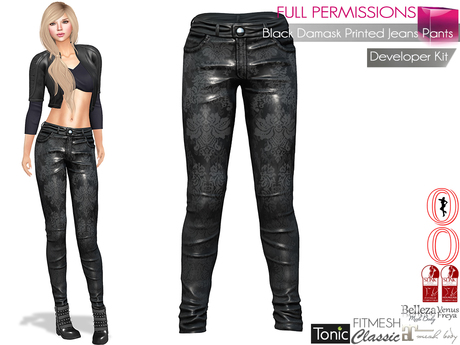 Second Life Marketplace - Dae, Obj, Fbx, And Texture Files Black Damask ...