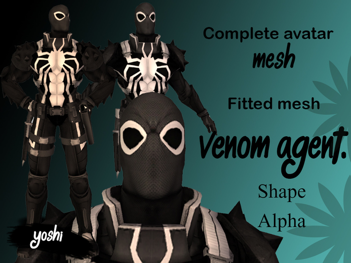 Second Life Marketplace - Complete Avatar Agent Venom mesh