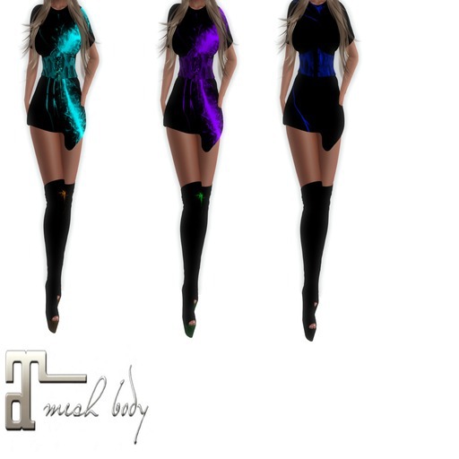 Second Life Marketplace - DRESS - BELTED - LIGHTNING ANIMATED RAVE ...