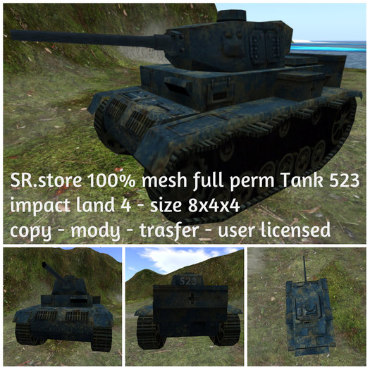 Second Life Marketplace - SR.store 100% mesh full perm Tank 523