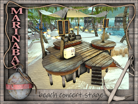 Second Life Marketplace - beach concert stage