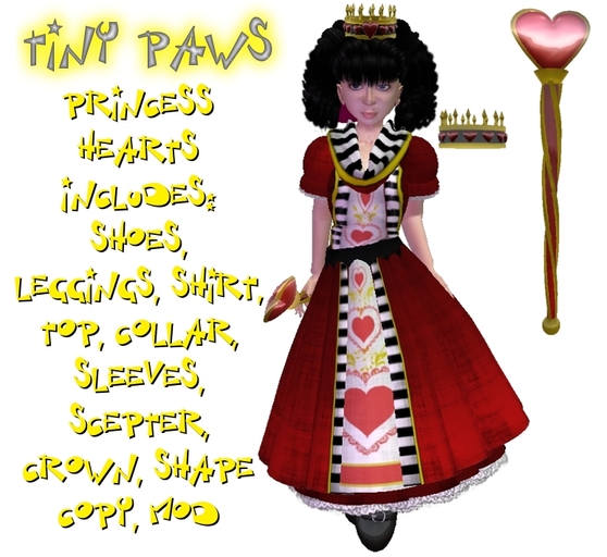 Second Life Marketplace - Princess Hearts Dress Outfit (BOXED)