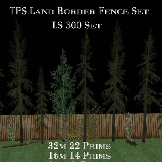 Second Life Marketplace - TPS ~ Land Border Fence Pack C/M