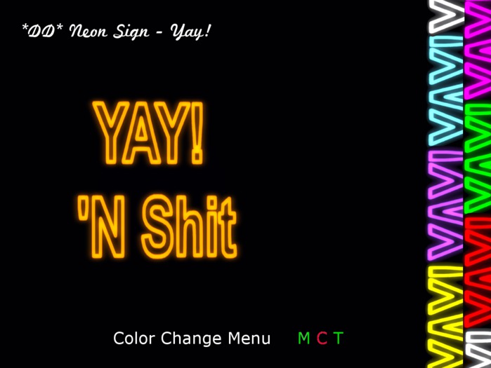 Second Life Marketplace - *DD* Neon Sign - Yay!