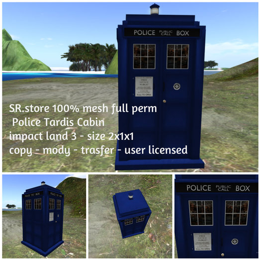 Second Life Marketplace - SR.store 100% mesh full perm Police Tardis Cabin