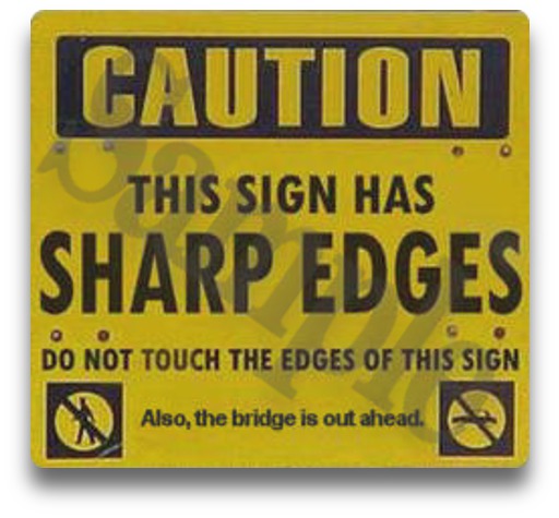Second Life Marketplace - SIGN - Caution Sharp Edges