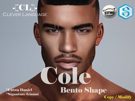 Second Life Marketplace - - [Clever Language] - Cole Bento Shape (Catwa ...