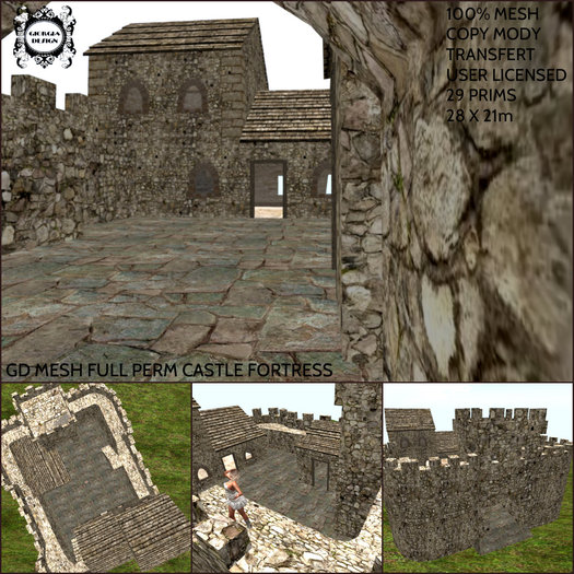 Second Life Marketplace - GD MESH FULL PERM CASTLE FORTRESS