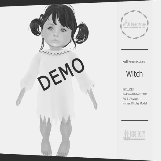 Second Life Marketplace - SMALL BEGINNINGS-ToddleeDoo & BEBE Witch ...