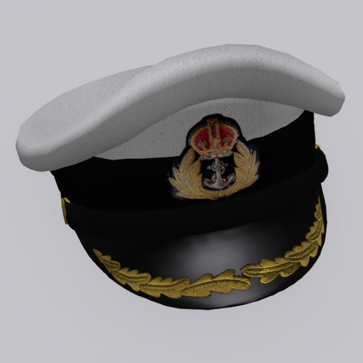 Second Life Marketplace - Royal Navy Captain/Commander Hat White V3.0