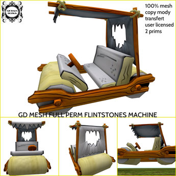 Second Life Marketplace - GD MESH FULL PERM FLINTSTONES MACHINE