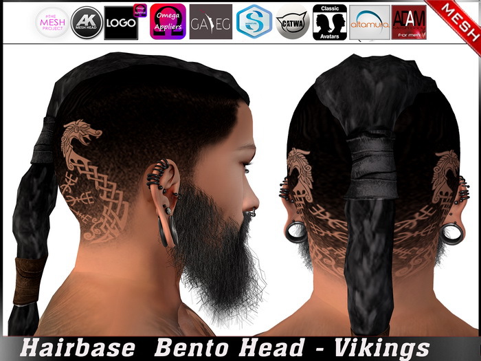 Second Life Marketplace - Hairbase Bento Head - Vikings
