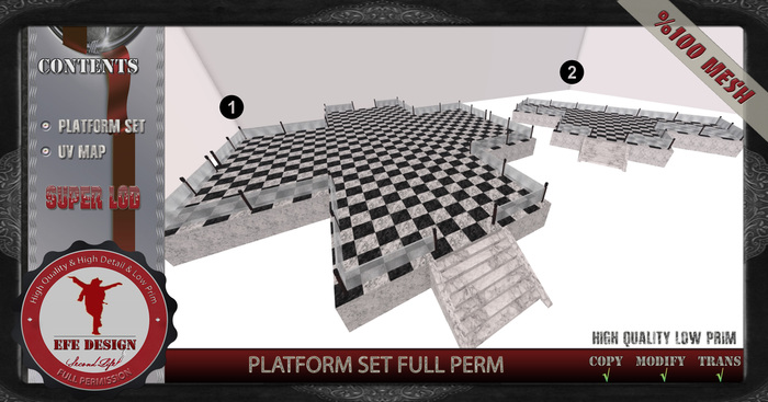 Second Life Marketplace - Platform Set Full Permission EFE DESIGN