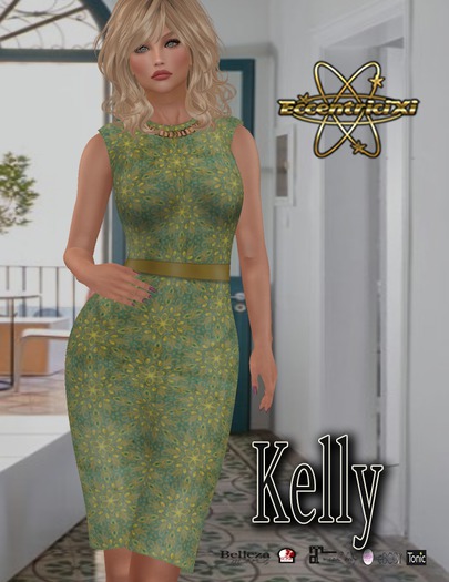 Second Life Marketplace - ~EccentriciXi~ Dress Kelly Gold