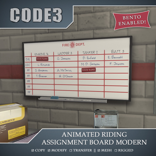 Second Life Marketplace - [C3] Riding assignment board modern (box) v1.01