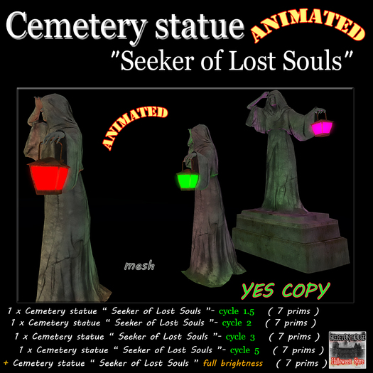 Second Life Marketplace - Cemetery statue "Seeker of Lost Souls" - box