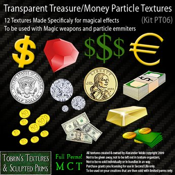 Second Life Marketplace - Tobrin's - Treasure and Money Particle ...