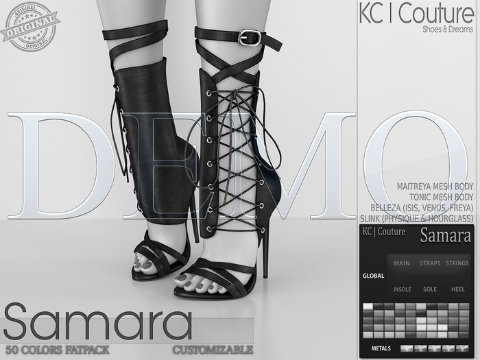 Second Life Marketplace - *DEMO* -KC- SAMARA CALF BOOTS / MAITREYA ...