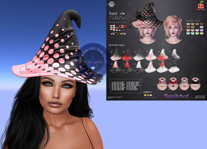 Second Life Marketplace - 02[Cubic Cherry] {Bewitched} Hat dots ...