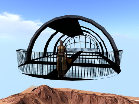 Second Life Marketplace - Air Glass skybox Platform House Black -Dukie