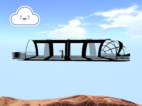 Second Life Marketplace - Air Glass skybox Platform House Black -Dukie