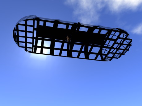 Second Life Marketplace - Air Glass skybox Platform House Black -Dukie