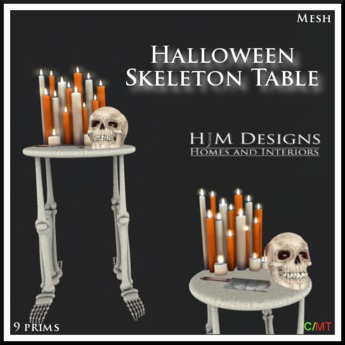 Second Life Marketplace - Halloween Skeleton Table