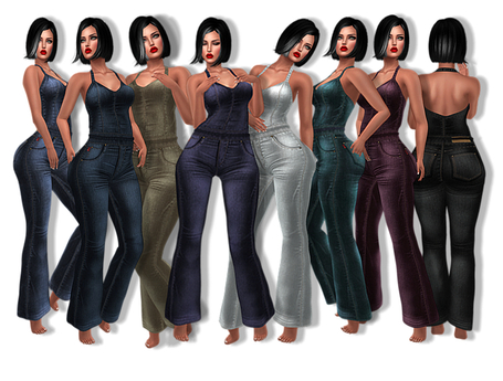Second Life Marketplace - STATURA OVERALLS TEXTURES - DENIMS X 8- FULL PERM
