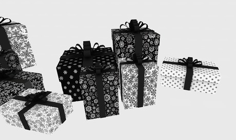 Second Life Marketplace - ♥ WF Mesh Black & White Gift Boxes Scripted ♥