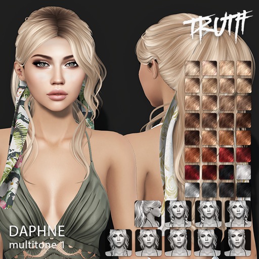 Second Life Marketplace Truth Daphne Fitted Mesh Hair Multitone 1