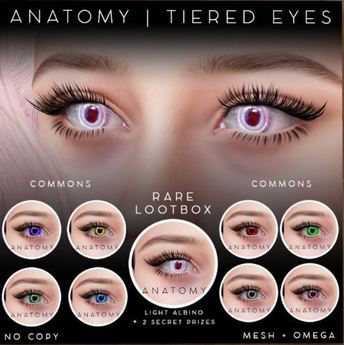Second Life Marketplace - ANATOMY - TIERED EYES - COMMON - BLUE
