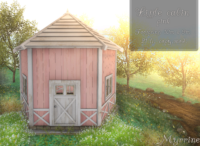 Second Life Marketplace - Little cabin pink 10m x 9m